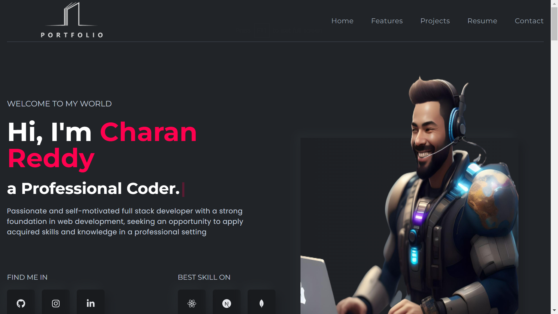 Charan Reddy || Personal Portfolio